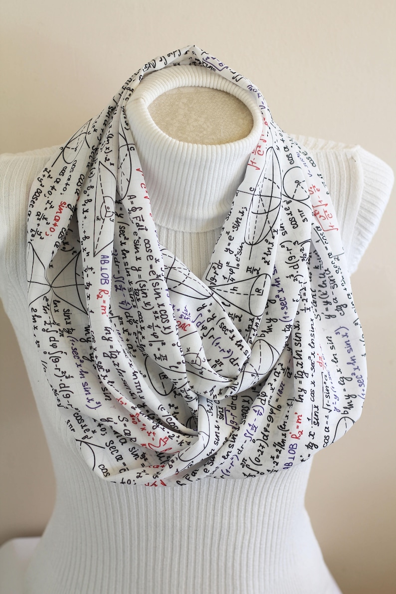 Math Teacher Infinity Scarf Math Scarf College Student Gift | Etsy