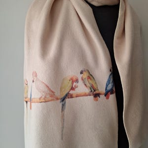 Fleece Parrot Scarf: Bird Lover Gift - Etsy