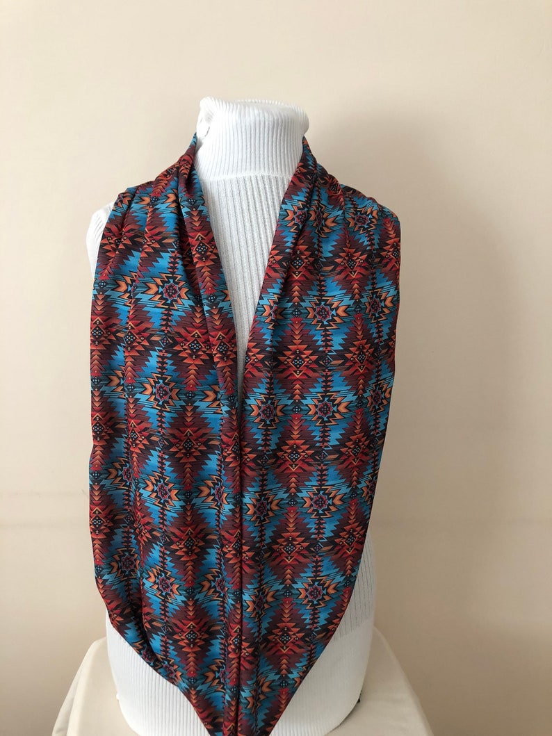 Navajo Scarf Native American Infinity Scarf Aztec Gifts for | Etsy