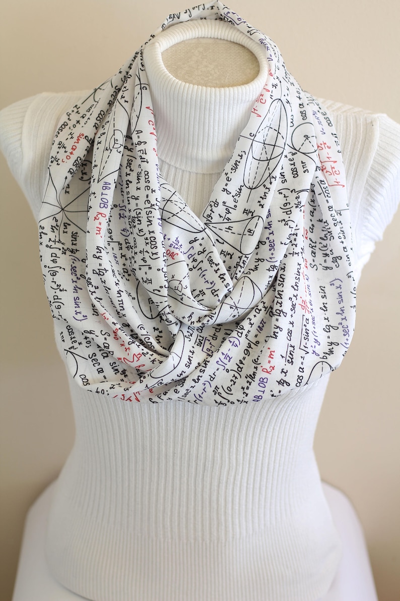 Math Teacher Infinity Scarf Math Scarf College Student Gift - Etsy