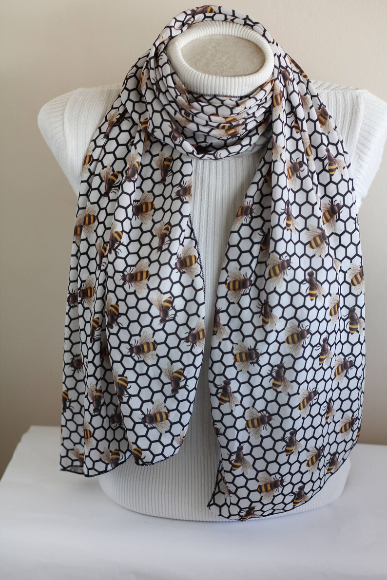Bee Scarf Honey Bee Gifts for Girlfriend Save The Bees Queen | Etsy