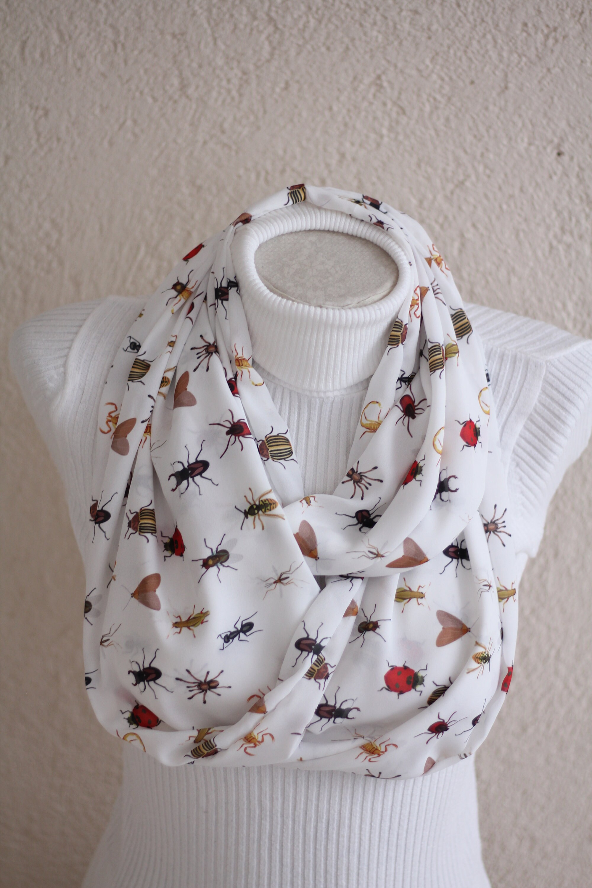 Insects Scarf Bug Infinity Scarf Beetles Ladybug Gifts Moth - Etsy UK