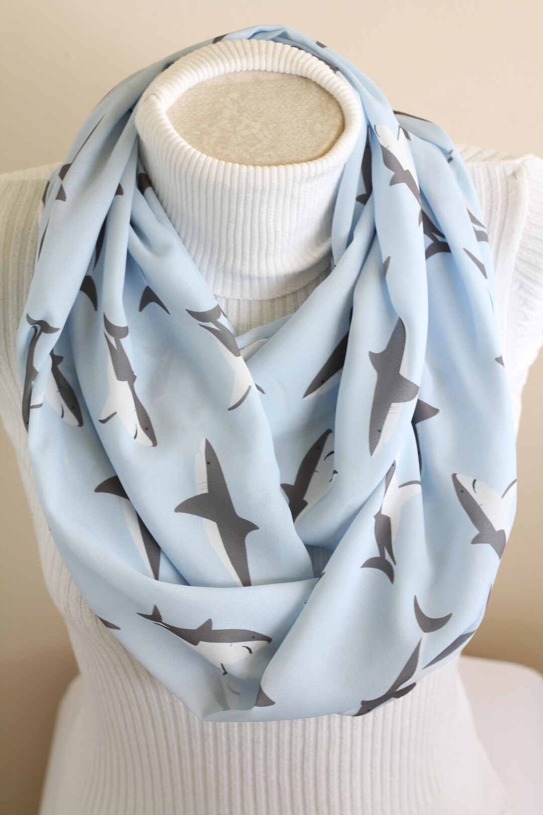 Shark Infinity Scarf: Mama Shark Gift Ideas - Etsy UK