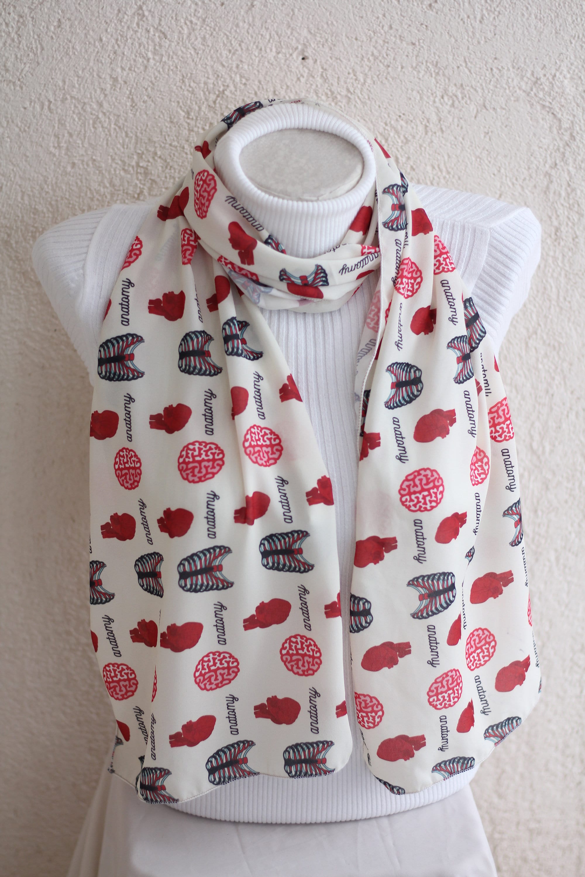 Anatomy Gifts, Infinity Scarf, Medical Assistant Gift Anatomy Scarf ...