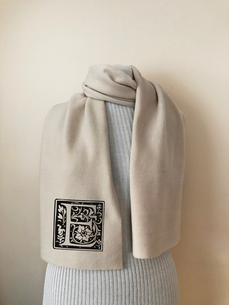 Monogram Scarf Letter Scarf Monogram Gifts for Her - Etsy