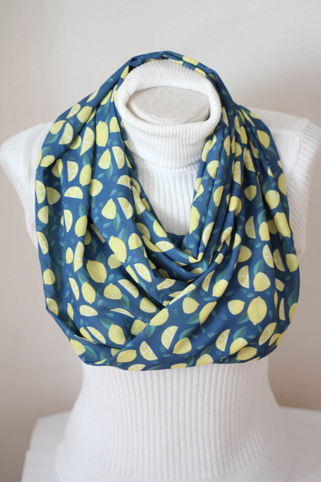 Lemon Print Scarf - Etsy