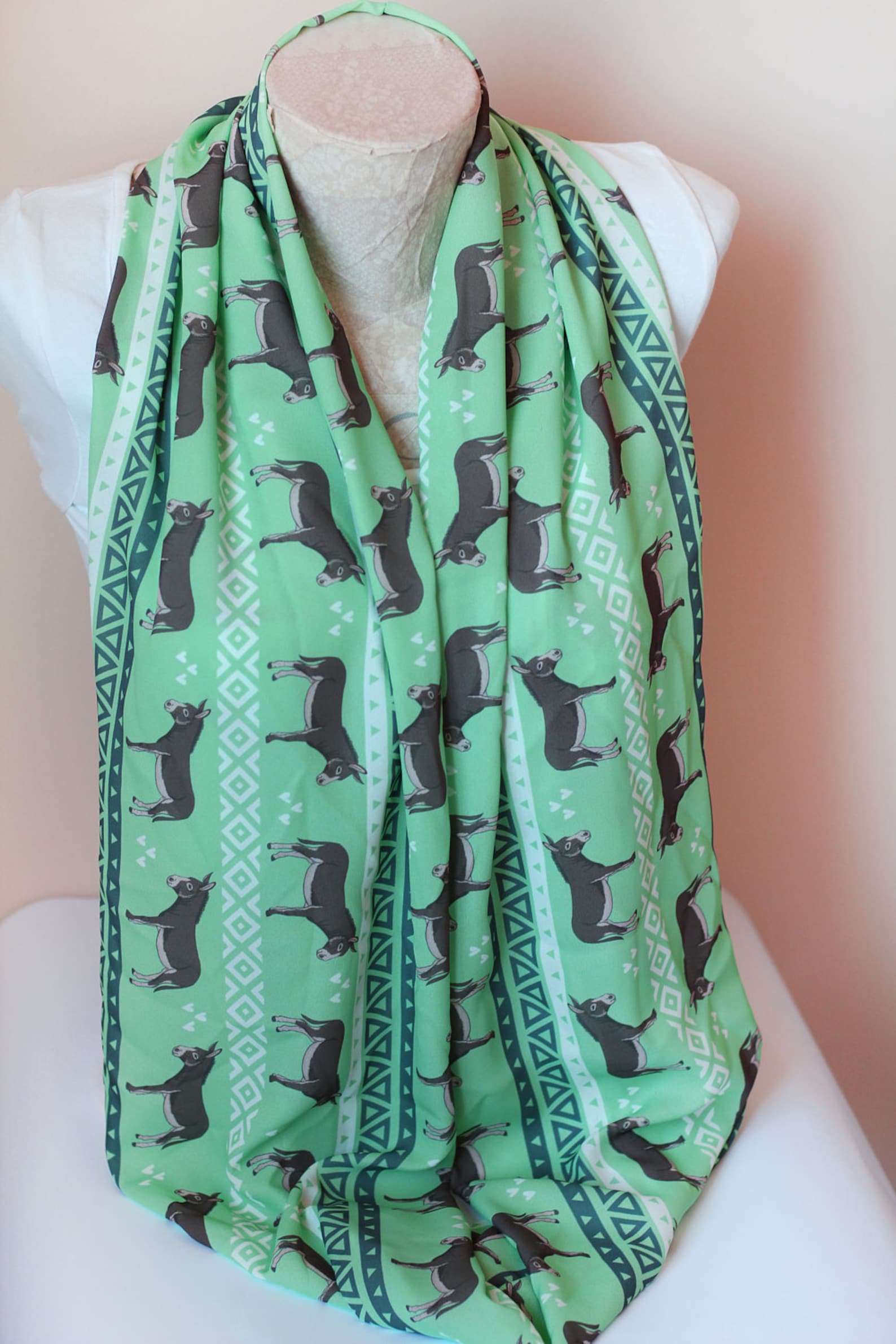 Donkey Scarf Animal Infinity Scarf Christmas Gifts for Her - Etsy UK