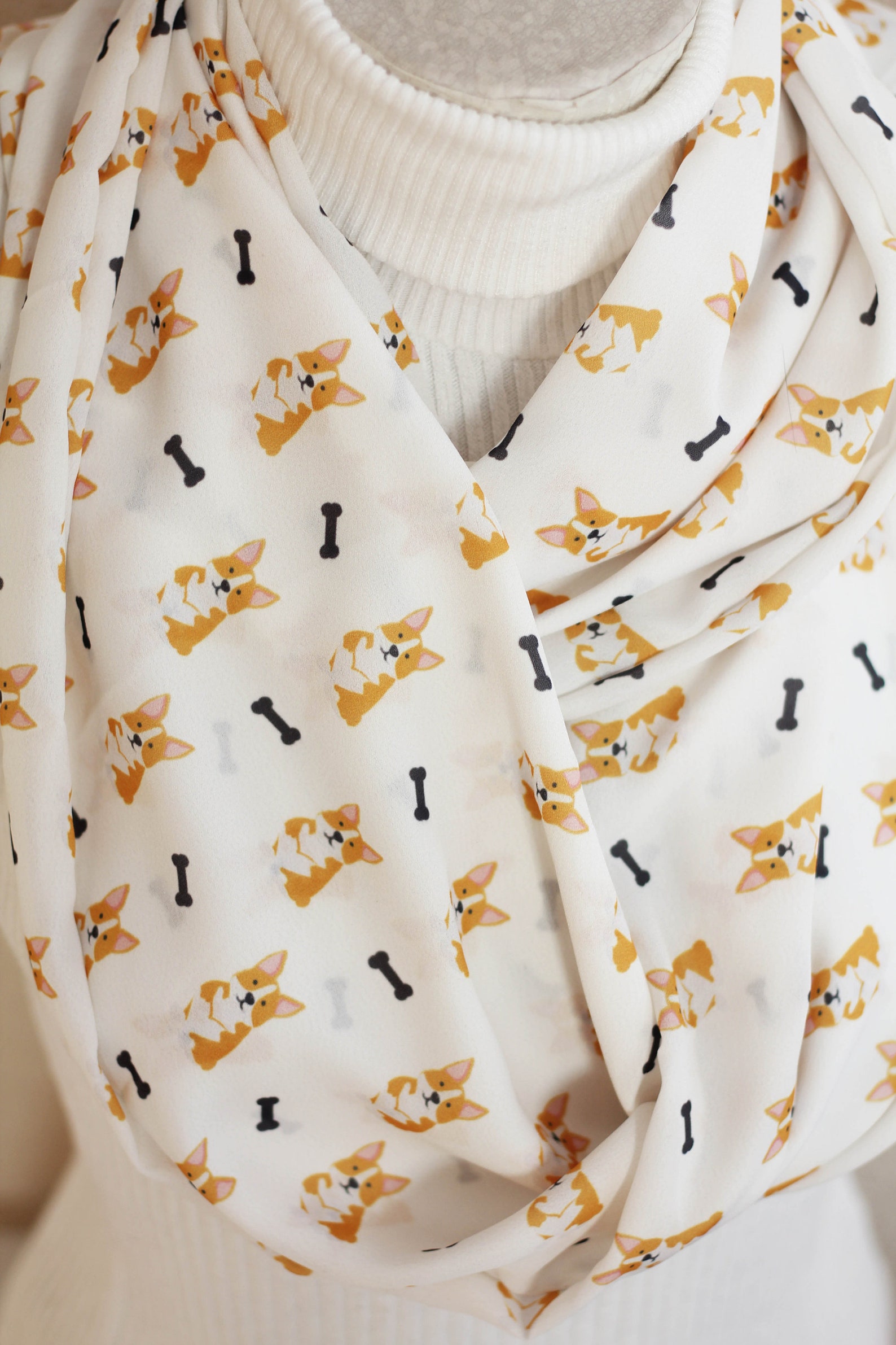 Corgi Gifts Corgi Scarf Dog Mom Infinity Scarf Dog Accessories | Etsy