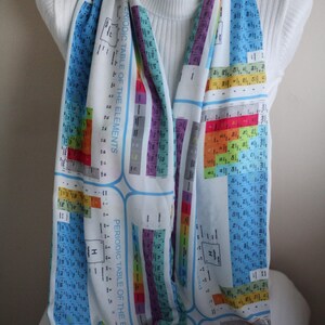 Periodic Table Scarf Elements Infinity Scarf Chemistry Gift Science Art ...