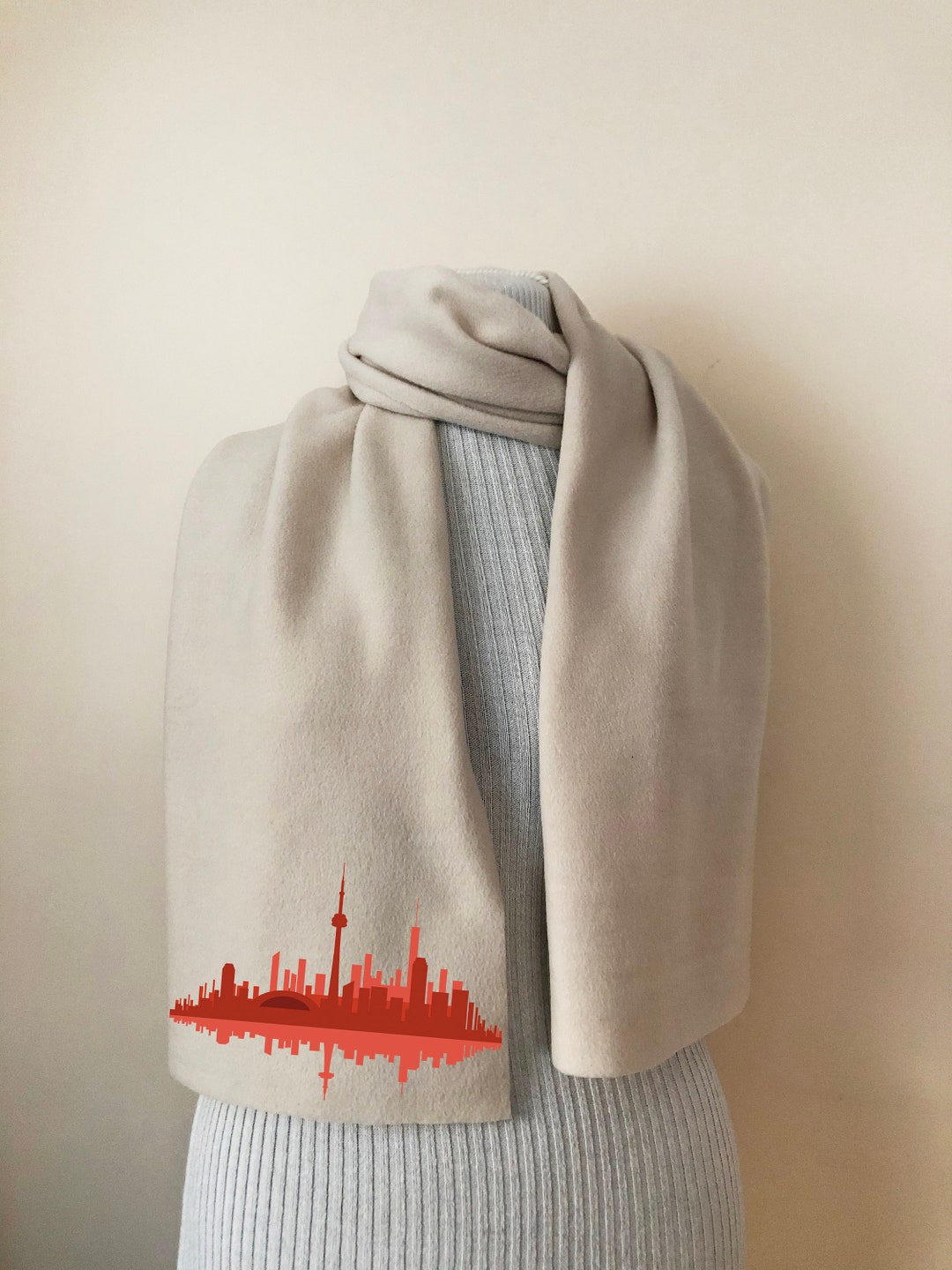 Canada Scarf Canada Day Canadian Gift Toronto Skyline - Etsy