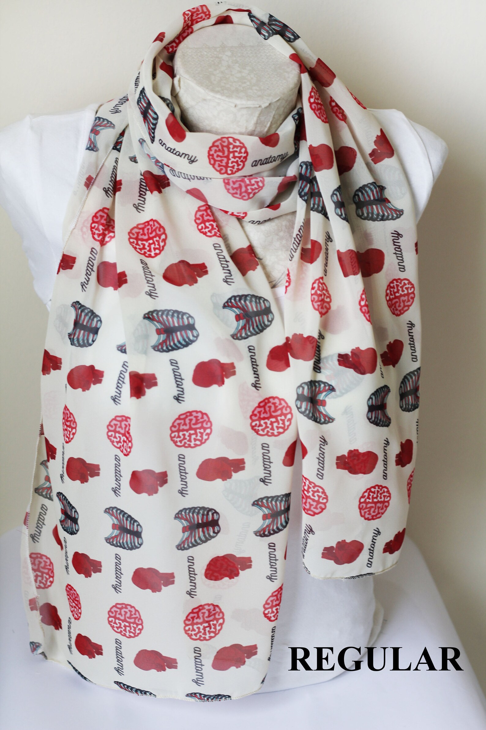 Anatomy Gifts, Infinity Scarf, Medical Assistant Gift Anatomy Scarf ...