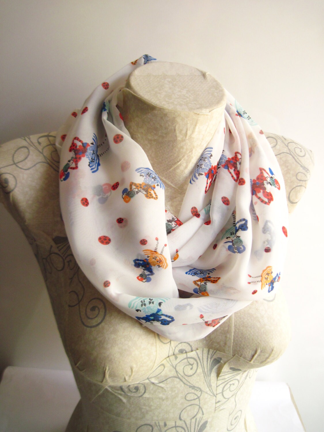 Kids Scarf Clown Printed Scarf | Etsy