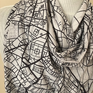 Paris Map Scarf Paris Gifts - Etsy
