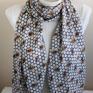 Bee Scarf Honey Bee Gifts for Girlfriend Save the Bees Queen Bee ...
