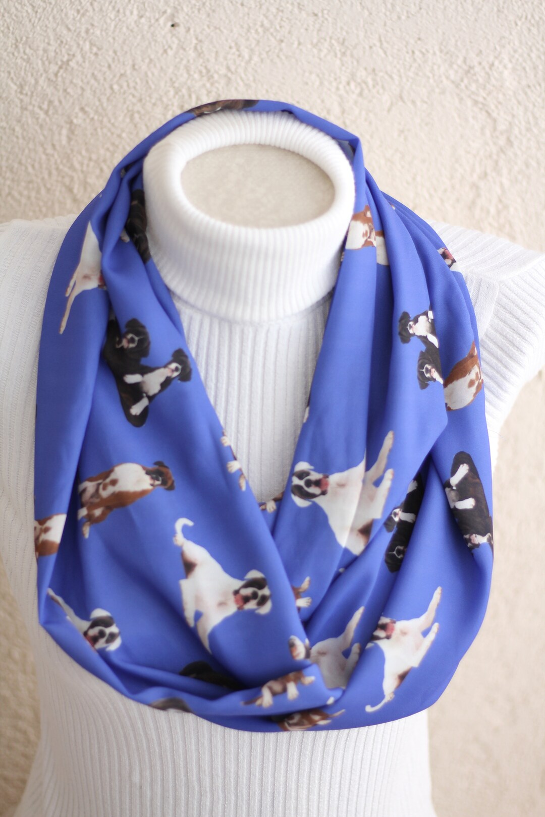 Boxer Dog Infinity Scarf: Chiffon Animal Lover Scarf - Etsy
