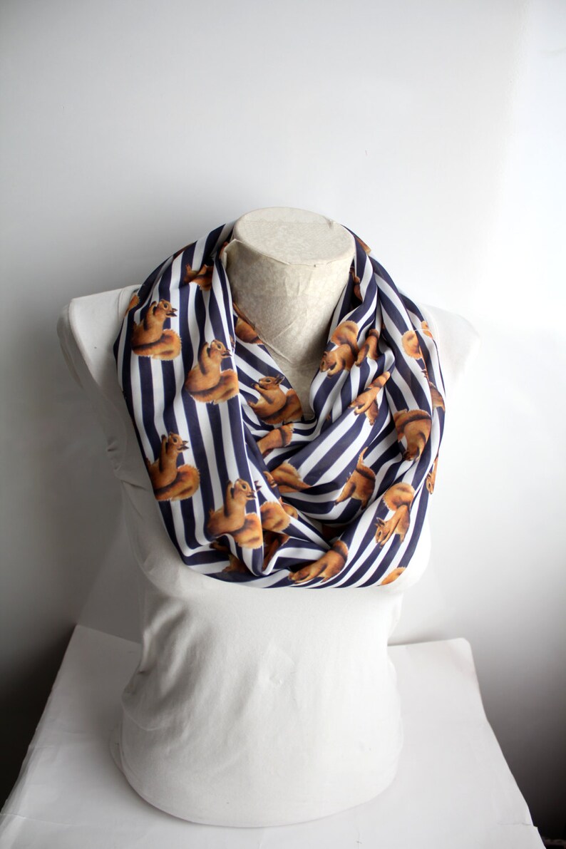 Squirrel Gift Squirrel Scarf Sister Birthday Gift Squirrel - Etsy