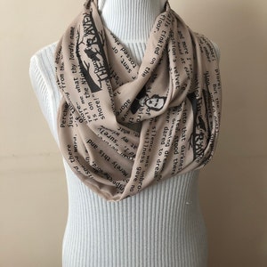 The Raven Scarf Edgar Allan Poe Infinity Scarf the Raven Gifts Poem ...