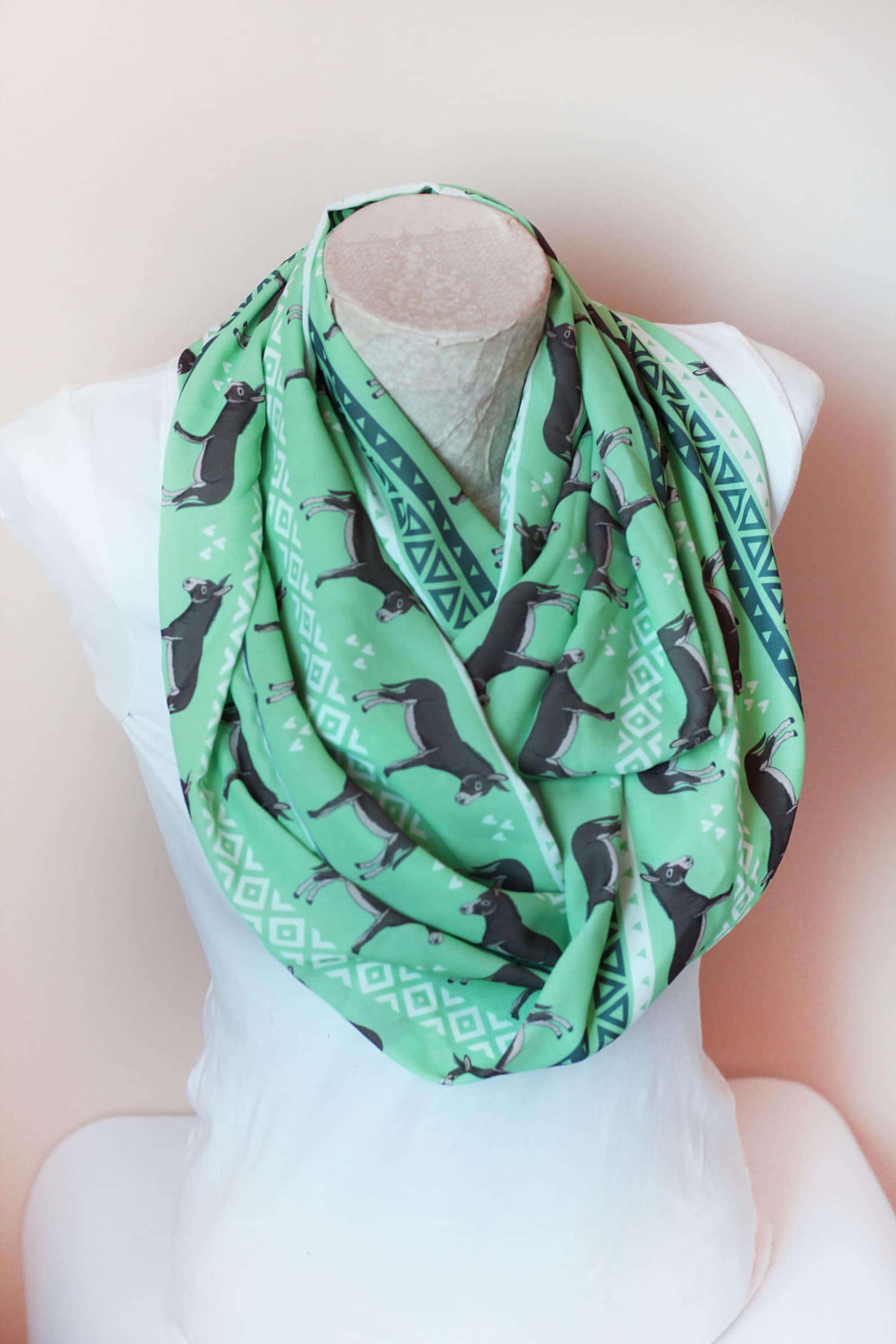 Donkey Scarf Animal Infinity Scarf Christmas Gifts for Her | Etsy UK