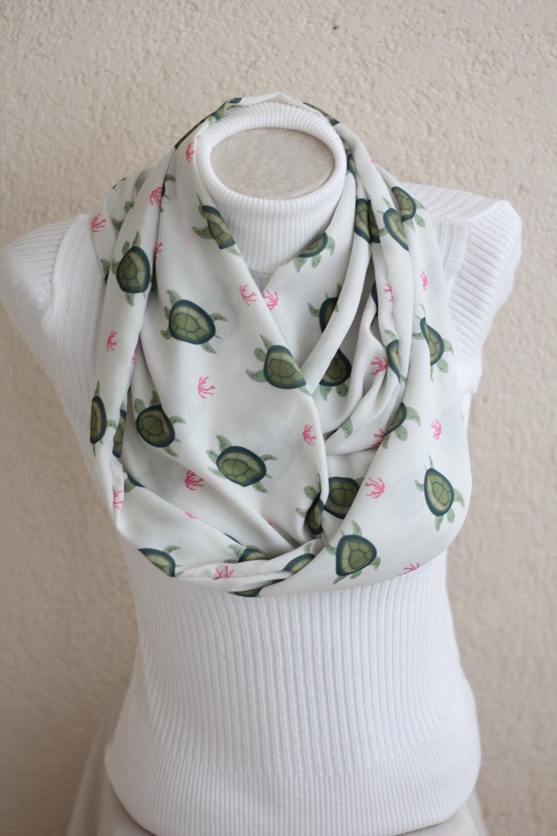 Sea Turtle Scarf Save The Ocean Infinity Scarf Sea Turtle | Etsy