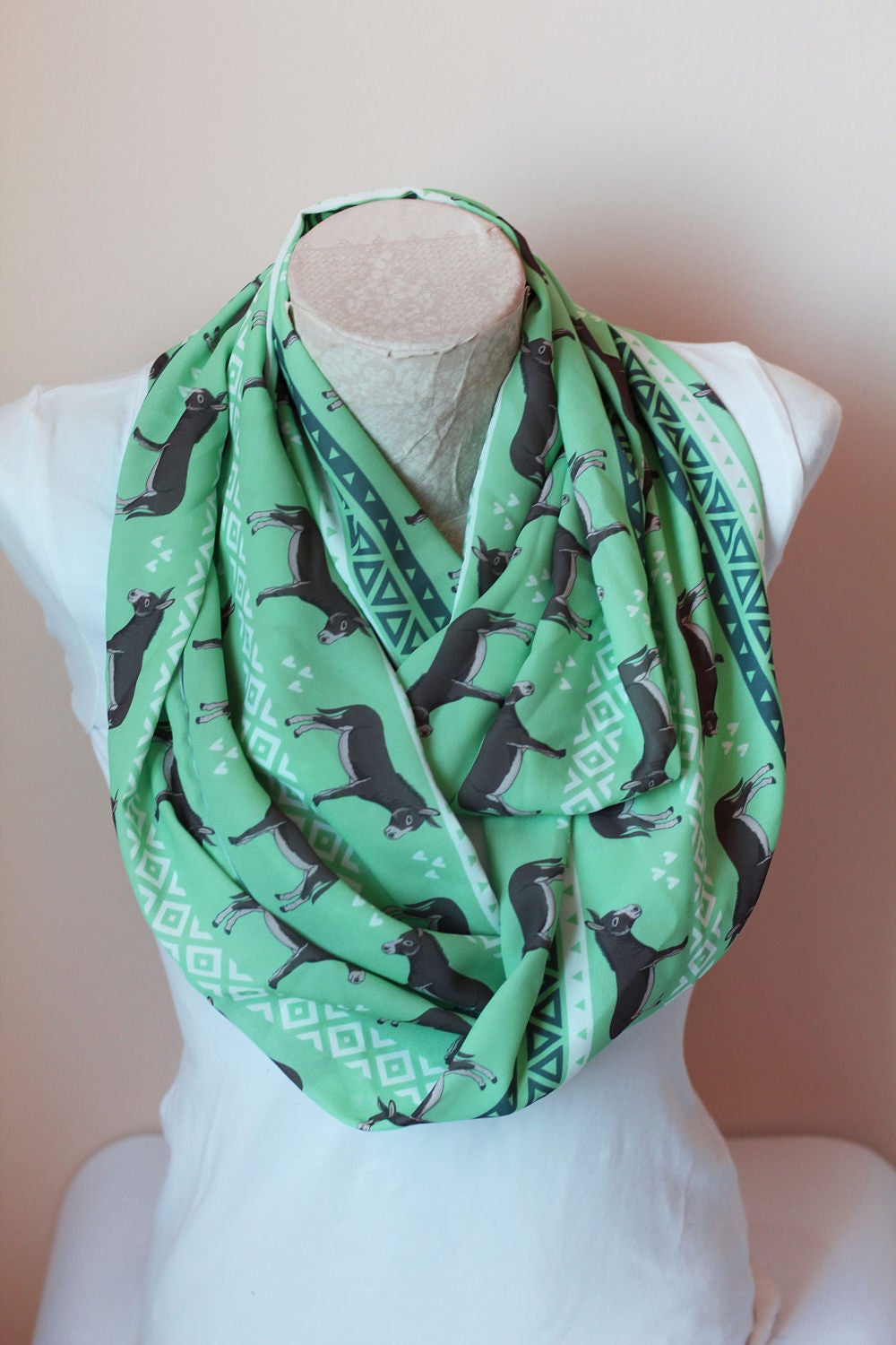 Donkey Scarf Animal Infinity Scarf Christmas Gifts for Her - Etsy UK