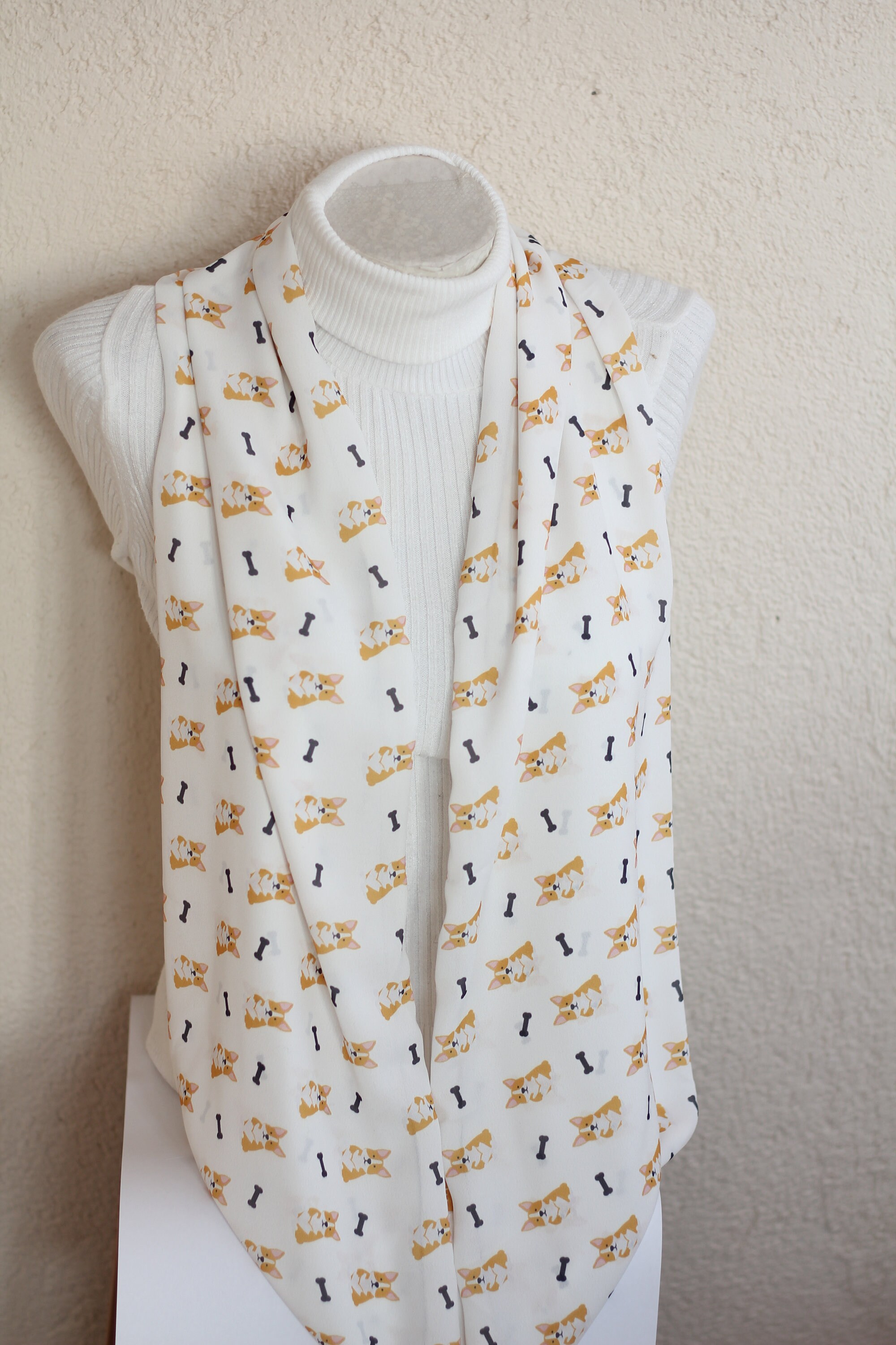 Corgi Gifts Corgi Scarf Dog Mom Infinity Scarf Dog Accessories | Etsy