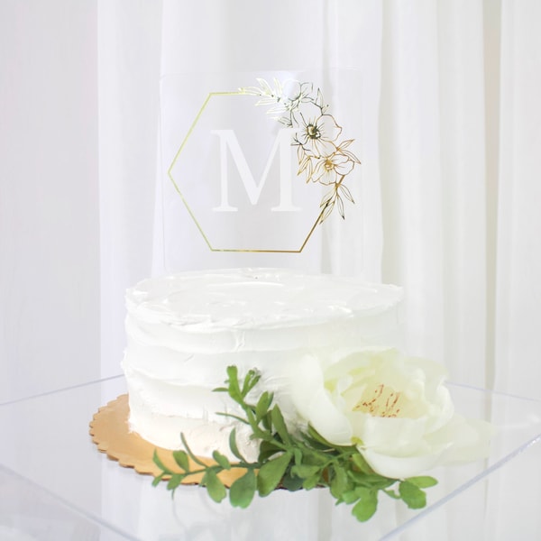 Geometric Wedding Cake Topper - Etsy