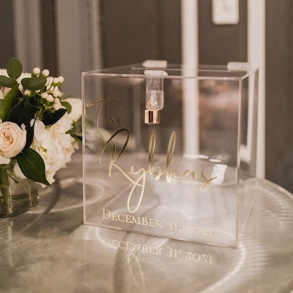 Wedding Card Box With Lock - Etsy