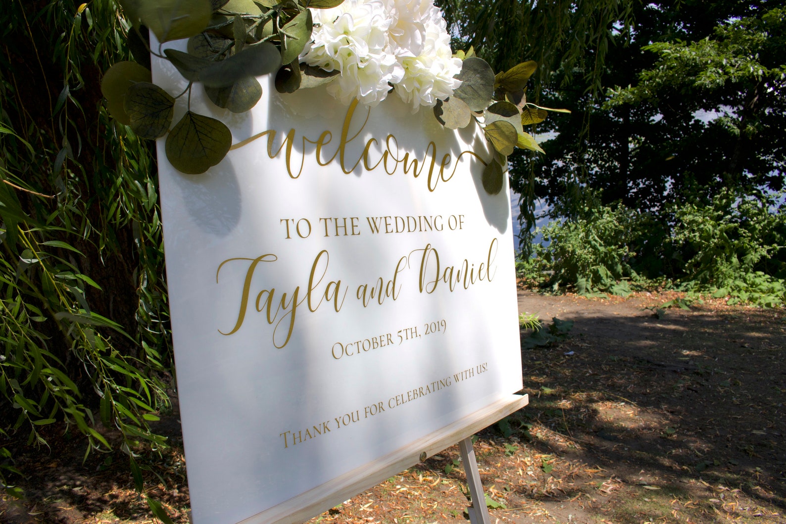 White Acrylic Wedding Welcome Sign 18 X 24 - Etsy