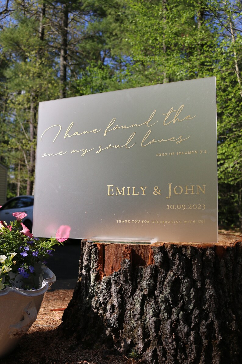 Frosted Acrylic Wedding Welcome Sign 18 X 24 - Etsy
