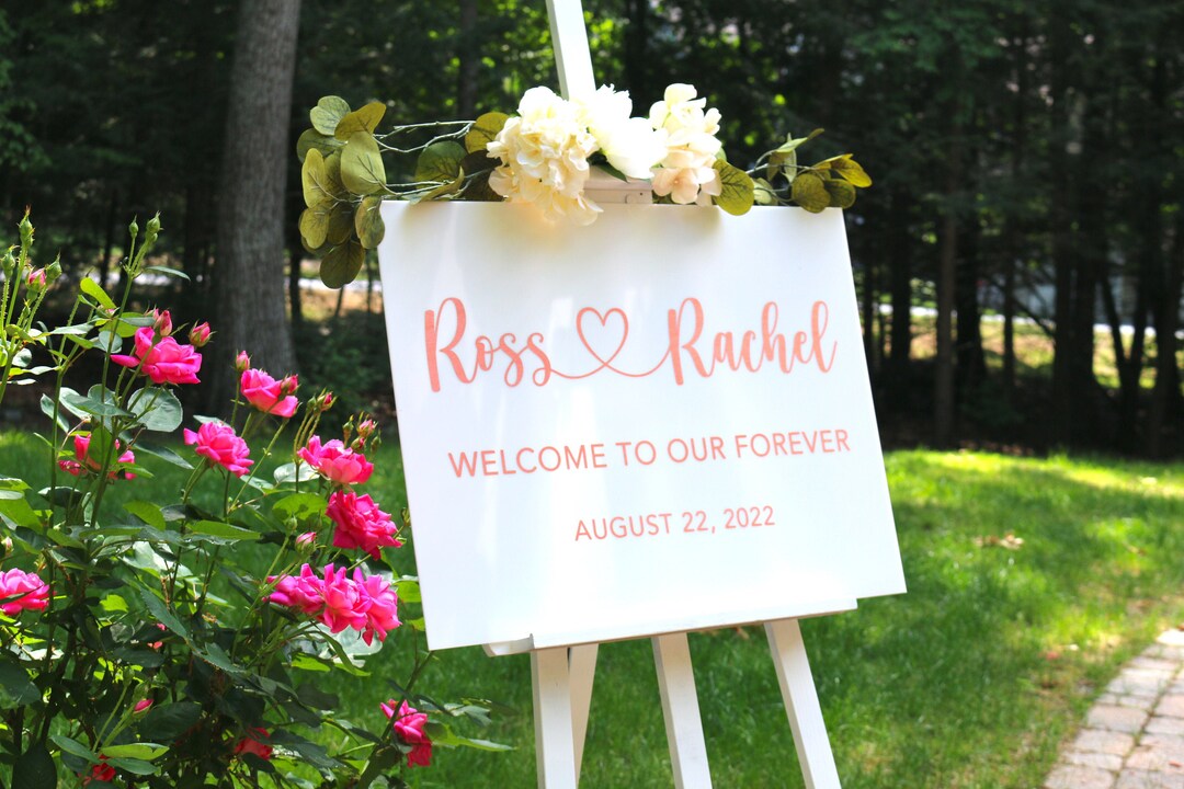 White Acrylic Wedding Welcome Sign 18 X 24 Welcome White Acrylic Sign ...