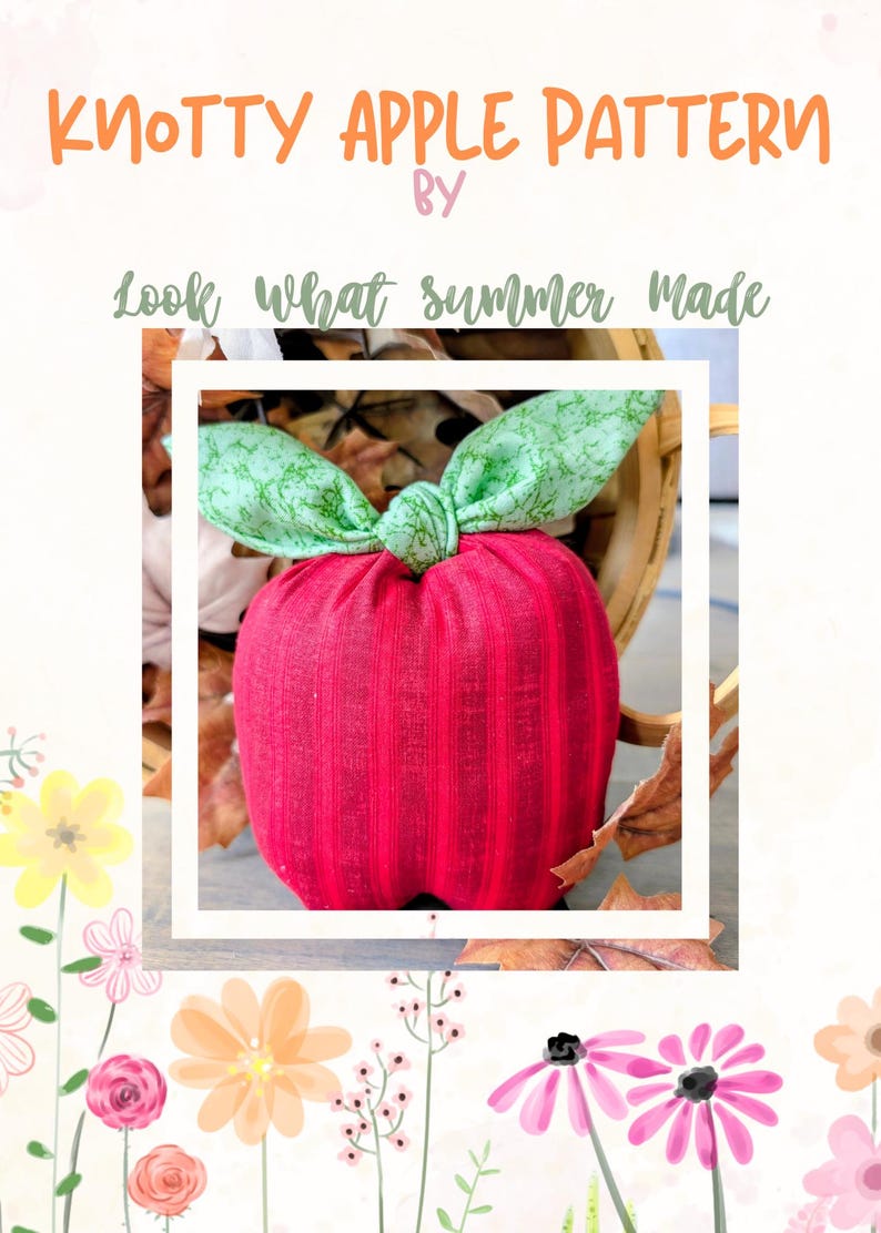Knotty Apple Stuffed Fruit PDF Pattern. Simple Sewing Project. Bowl ...