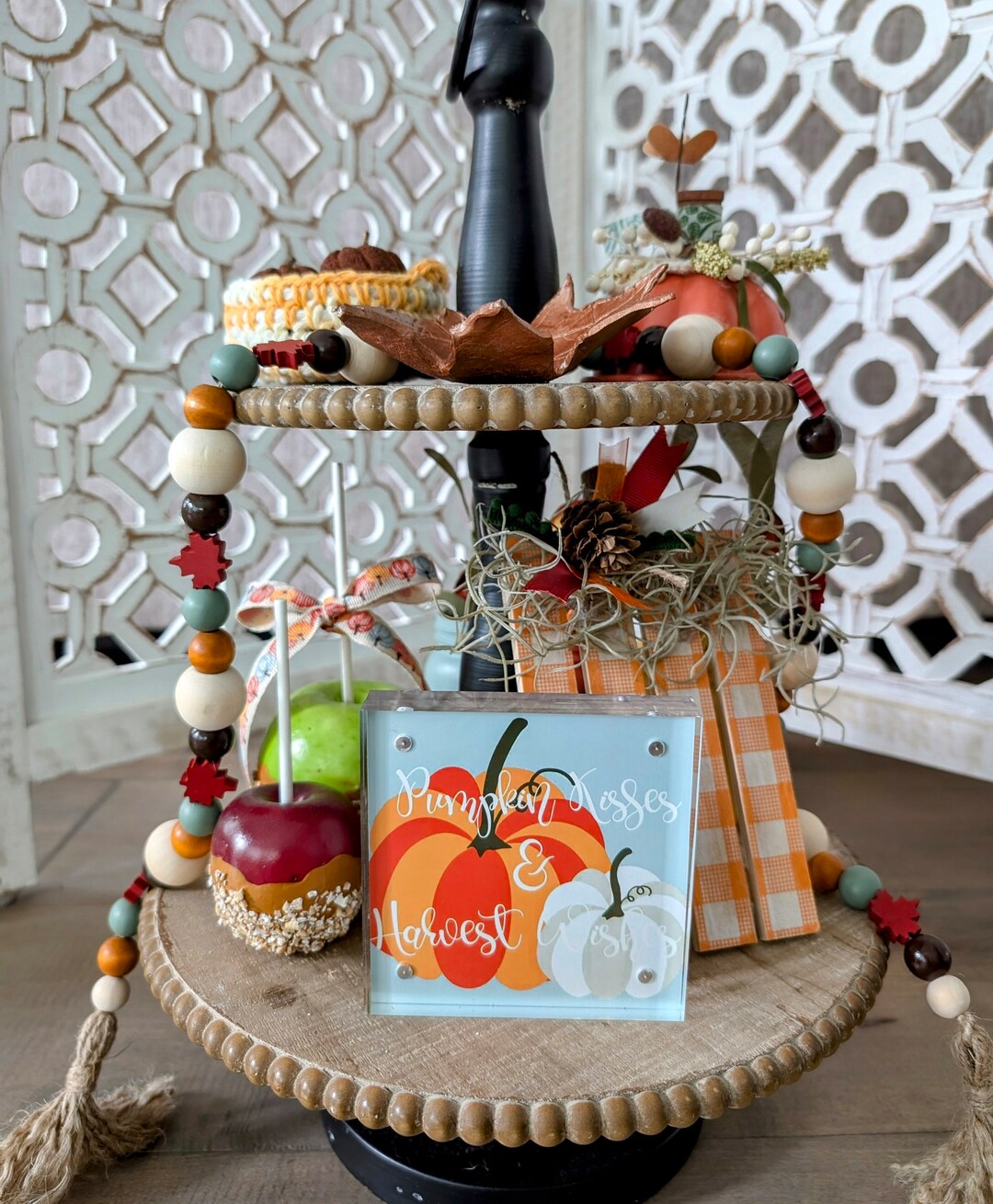 Fall Tier Tray Decor, Harvest Decorations, Autumn Table Top ...