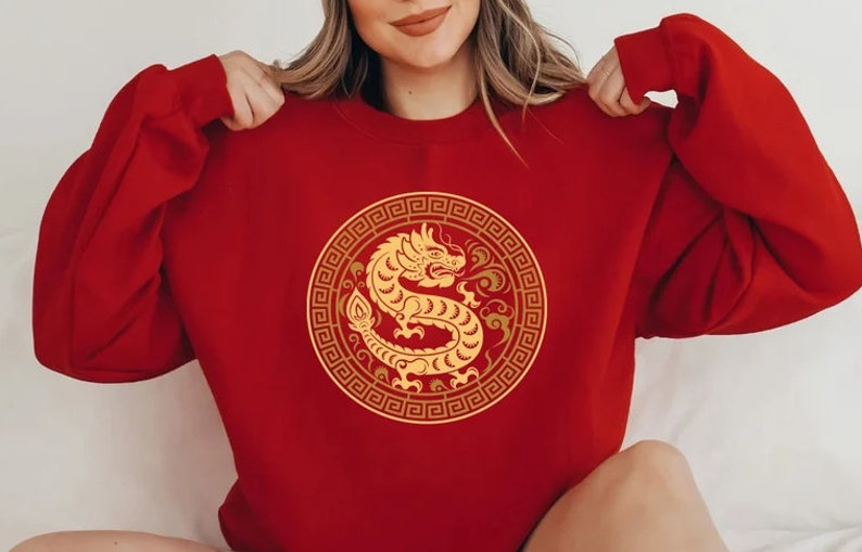 Chinesisches Neujahr 2024 T Shirt Jahr Des Drachen 2024 Sweatshirt
