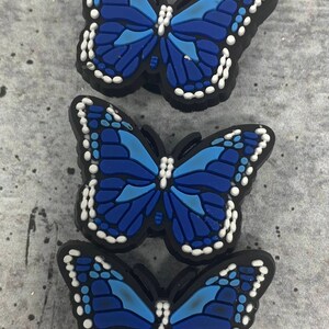 Cute, 1-pc Blue "butterfly" Croc Charm; Charms for Girls & Nurses ...