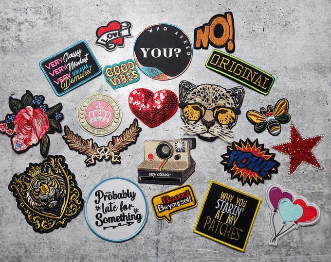 Patch Party Club, Trucker Hat Bundle, 20 Pcs, Vibrant Iron on Assorted ...