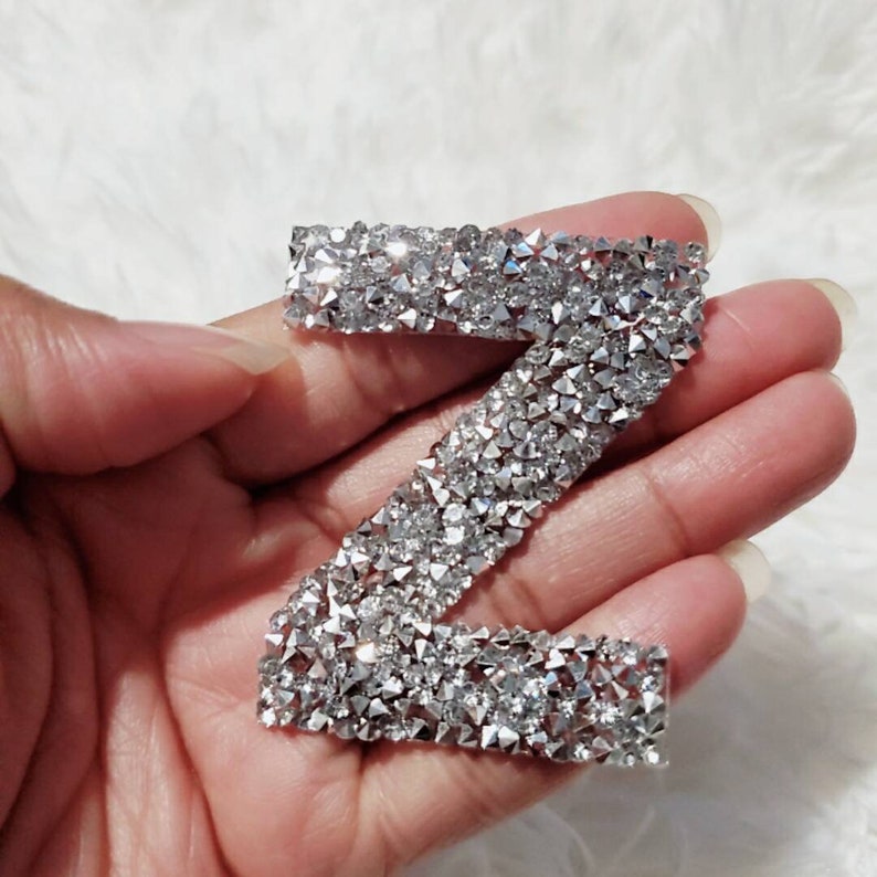 Hotfix Rhinestone Letters SILVER 1 pc NEW Choose Your | Etsy