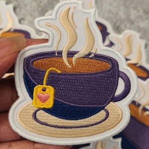 Patch Party Club, "i Love Herbal Tea" (1-pc), Size 3", Embroidered Iron ...