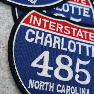 Collectable 1-pc, "charlotte 4" Interstate 485" Iron-on Embroidered ...