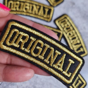 Black and Metallic Gold,"original" Vintage Patch, DIY, Embroidered ...