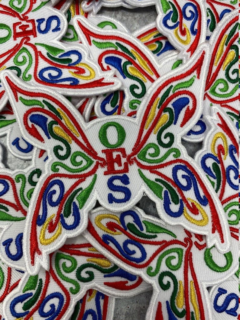 NEW ARRIVAL, Order of the Eastern Star Butterfly, Iron-on Patch, Size 3 ...