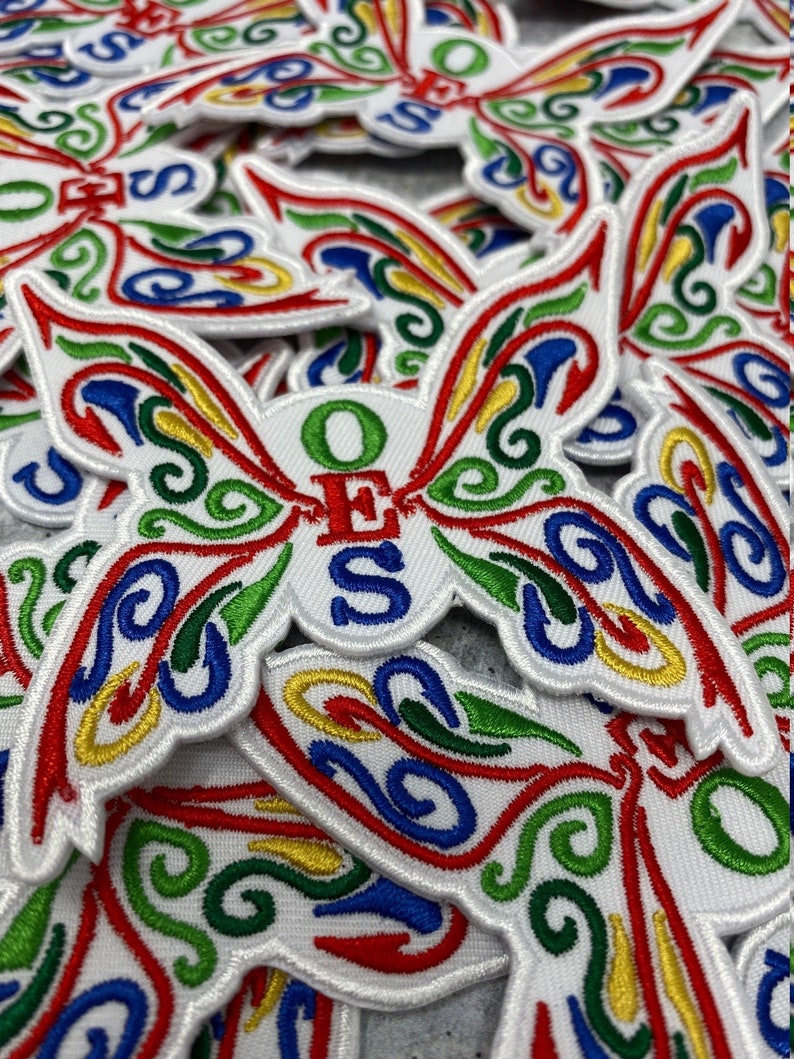 NEW ARRIVAL, Order of the Eastern Star Butterfly, Iron-on Patch, Size 3 ...