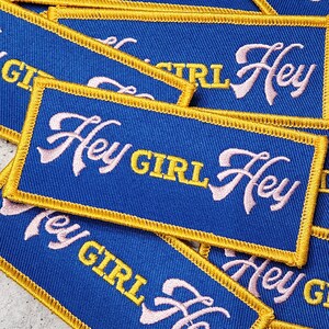 New "hey Girl Hey," (YELLOW Border) Adorable BFF Badge,small Patch ...