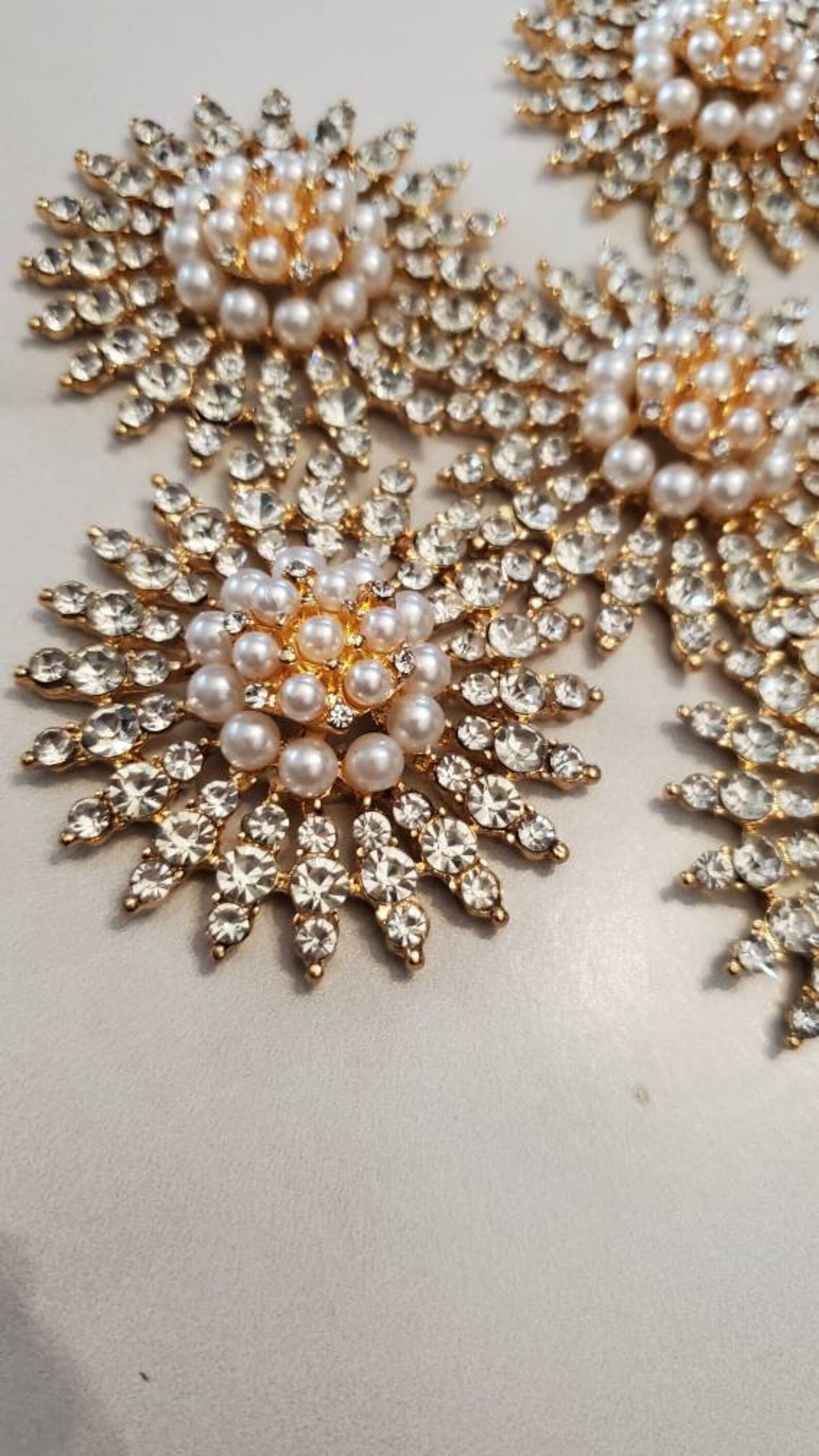 Exclusive Pearl & Gold Star With Rhinestones 1-pc Flatback - Etsy