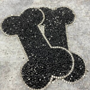 Patched up Pup: "blinged Out Doggie Bone" Iron-on Rhinestone Patch for ...