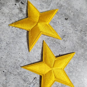 2pc/vibrant "yellow" Star Applique Set, Star Patch, 3" Inch, Cool ...