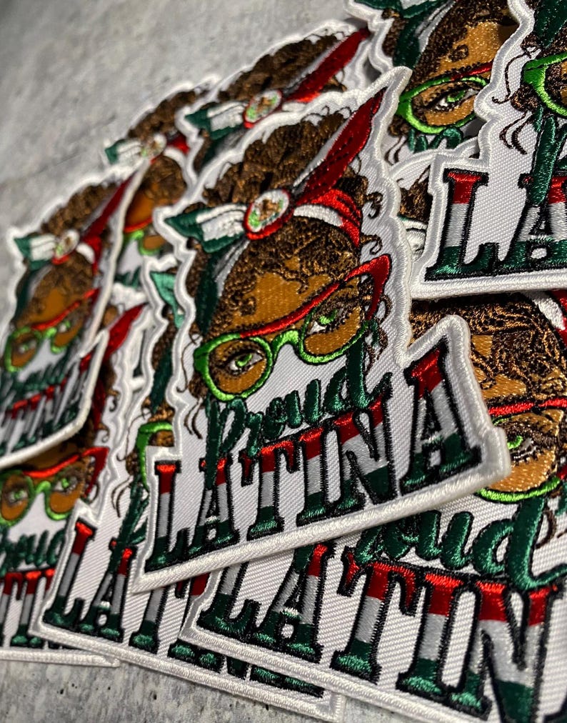 Patch Party Club, (1-pc) "proud Latina" Iron-on Patch - 4" Embroidered ...