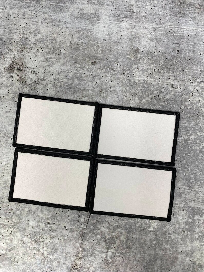 Best Quality, 3"x2" Rectangular, Sublimation Patch Blanks, Paper Backed ...