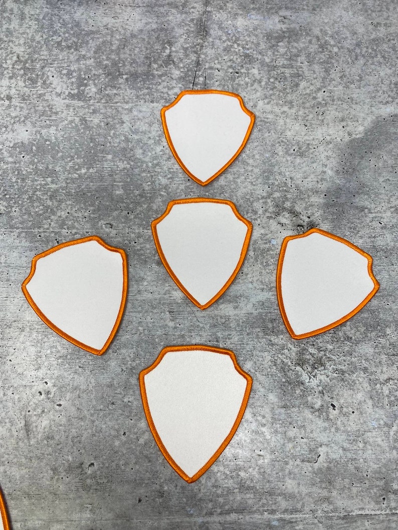 New Colors & Shapes: 3.5" Medieval Crest, Sublimation Patch Blanks ...