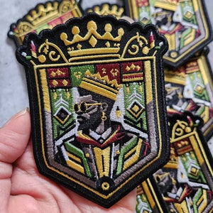 Heraldic Patch,(1-pc) "monarch's Reign" Embroidered Patch: the Black ...