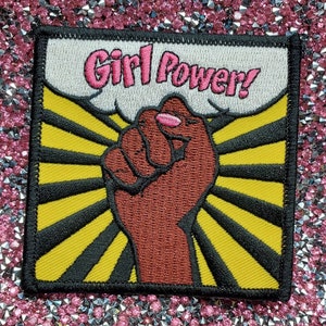 Exclusive "girl Power" Iron-on Embroidered Afrocentric Patch; Grl Pwr ...